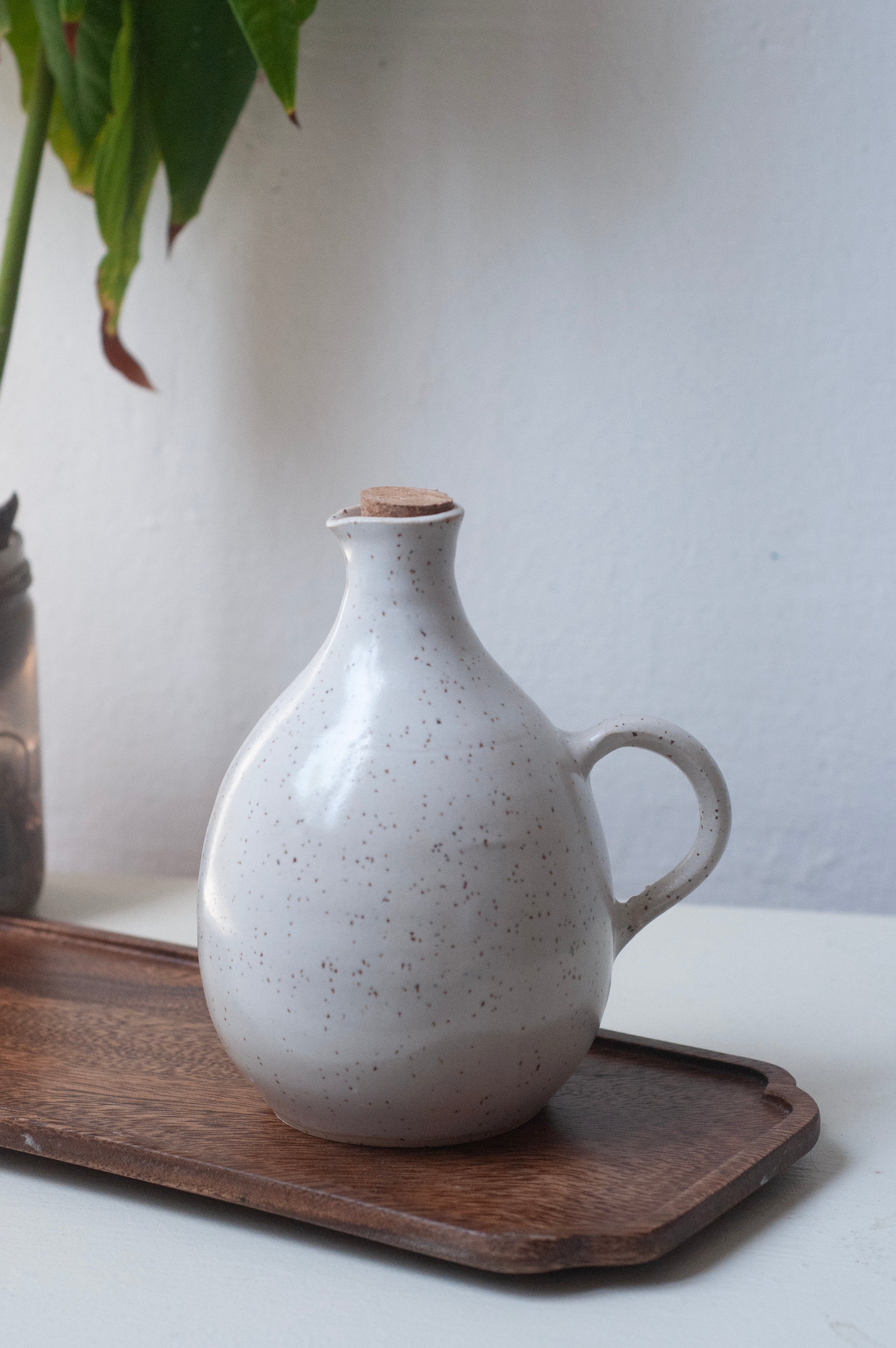 Handmade ceramics Olive oil bottle